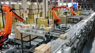 China Industrial Robot Palletizing System Time-Saving and Labor-Saving for Factory Use for sale