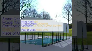 China LDKPadel18 Fixed Roof Padel Court - 20x10m Outdoor Sports Facility with Galvanized Steel Frame and PVC Roof for sale