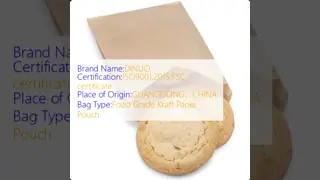 China Eco Friendly Kraft Paper Food Bags Greaseproof Disposable Open Top Snack Bags for Bakery Sandwiches Fruits Catering Takeout for sale