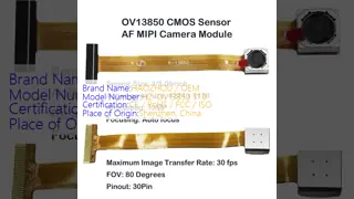 13MP OV13850 Camera Module 80 Wide Angle