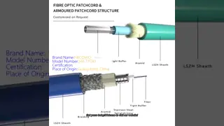 SM/MM/OM3 G657A2 Armored Fiber Optic Patch Cord FTTH Indoor Simplex LC-LC