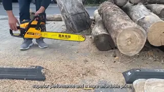 View 5800 Gasoline Chainsaw 58cc Big Power Petrol For Wood Cutting Demo