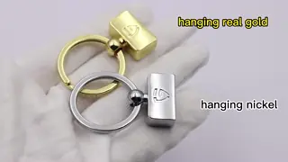 Custom Logo Key Fob Hardware | 20mm Leather Strap Holder with 30mm Split Key Ring