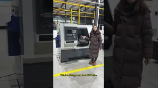 This is a 46-type row tool CNC lathe #machine #cncmill #factory #cncsoftware #cnc #coldmilling