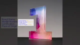 Clear Plexiglass Number Acrylic Award Block Custom Printing For Company Events