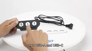 Brushed black/silver recessed usb charger for indoor furniture/sofa