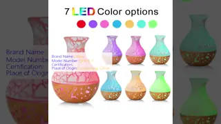 Portable Ultrasonic Air Humidifier with 35-40ml/h Mist Output and 7-Color LED Lighting for Home Aromatherapy