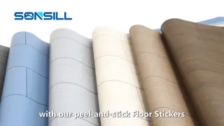 China Budget Friendly Removable Laminate Floor Tile Adhesive Stickers For Temporary Coverings Or Apartment Renovations for sale