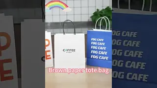 Brown paper tote bag
