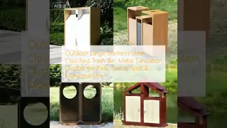 Large Outdoor Trash Bin for Parks