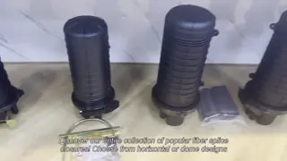 China Outdoor Waterproof Fiber Optic Splice Closure with 2 In 2 Out Ports for 24-48 Cores in PP and ABS Materials for sale