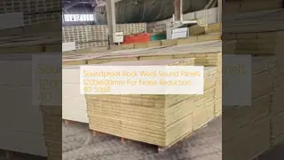 China Soundproof Rock Wool Sound Panels 1200x600mm For Noise Reduction 40-50dB for sale