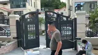 China Dark Grey Luxury Stainless Steel Swing Door Honeycomb Panel Exterior Swing Door for sale