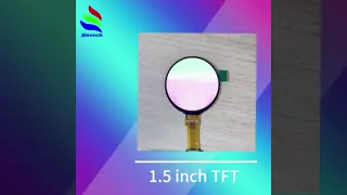 1.5 인치 원형 TFT LCD 디스플레이, 360x360 해상도 및 QSPI 인터페이스