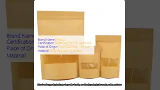 Wholesale Self-Supporting Ziplock Kraft Paper Bag With Window Thickening Food Kraft Paper Zipper Bag Packaging