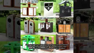 Stainless Steel Municipal Sanitation Bin | Large Outdoor Trash Can for Parks, Communities & Street Sanitation