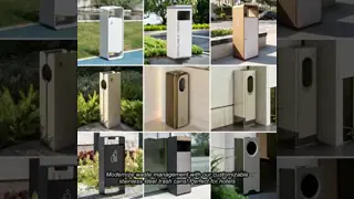 Customizable Modern Minimalist Classified Outdoor Stainless Steel Trash Cans | Commercial Garbage Bins for Hotels, Villas & Residential Areas