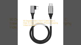 China 90 Degree USB3.2 Gen2 Cable Type C Male To Male Cable For IPhone Charging Video Extender for sale