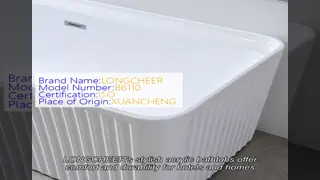 Stylish Acrylic Free Standing Bathtubs with Custom Color Options Designed for Comfort and Durability in Hotels and Homes