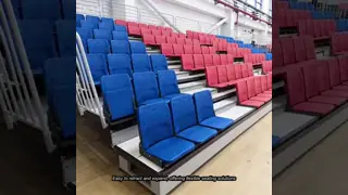 Flip-up Seat Retractable Bleachers | Hollow Blow-molded Seats for School Indoor & Outdoor Arenas