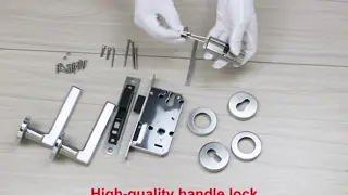 China Satin Nickel Finished Shower Glass Door Handle with 304 Stainless Steel Tubular Handle Lock Set and C-Level Lock Core for sale