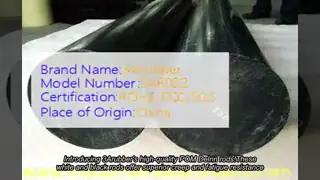 Creep And Fatigue Resistance POM Nylon Plastic Rod , White / Black Delrin Rod