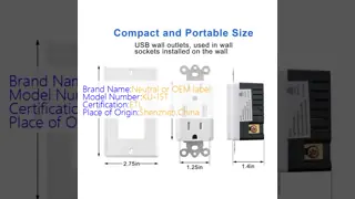 China ETL Listed Dual USB Wall Outlet 5V 4.8A 15A with UL 498 & CSA Certification for Hotels and Commercial Use for sale