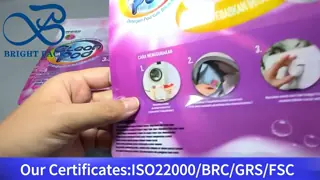 purple stand up ziplock bag for laundry detergent pod