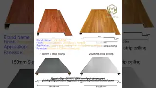 American Style Wood-Grain Aluminum Gusset Plates | Integrated Ceiling for Kitchen/Balcony Bathroom with Grid Tile Design