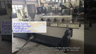 China 200kg/Hr Plastic Recycling Washing Machine with 75-180mm Screw Diameter for PP PE Film Processing for sale