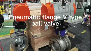 pneumatic flange V type ball valve