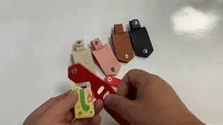 China Sublimation Leather Photo Holder Pendant With Printable 6 Sheets PET Film 1 Inch Photo Leather Keychain Album for sale