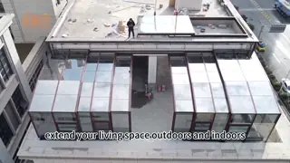 Real scene video of the terrace sunroom