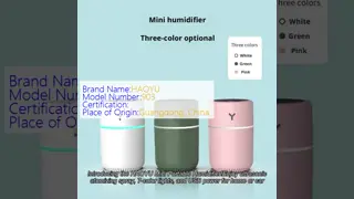Mini Portable Electric Humidifier 7-Color Lights Ultrasonic Atomizing Spray Humidificador for Home Car Use
