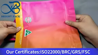 red flat bottom zipper bag for powders 1kg