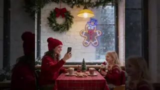 Gingerbread Man Neon Sign