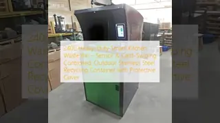 China 240L Capacity Stainless Steel Smart Kitchen Waste Bin with Sensor & Card-Swiping Controlled Recycling Container for sale