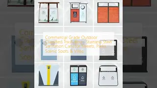 China Commercial Grade Stainless Steel Trash Bin with Sensor Lid and Customized Logo for Outdoor Use for sale