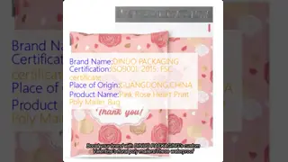 China Custom Valentine Floral Poly Mailers Shipping Bags Waterproof Mailing Bag for Packaging for sale