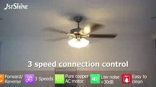 China 52-Inch European Style Ceiling Fan with MDF Blades and AC Motor for Classic Interiors for sale