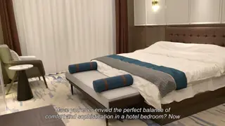 China 5 Star Luxury Hotel Bedroom Set Double Bed Wood Hotel Project Furniture for sale