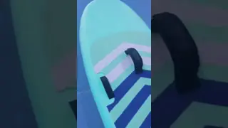light blue inflatable hydrofoil board