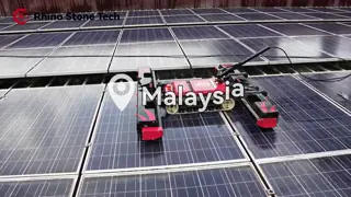 Remote Control Solar Panel Cleaning System Crawler Robot for PV Power Dust Removal Solar Farm