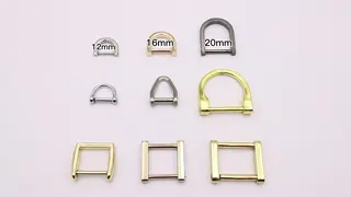 China Matte Detachable D Ring Black Screw D Rings OEM ODM For Handbag for sale