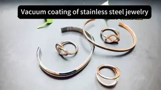 Stainless steel jewelry is vacuum-coated with rose gold