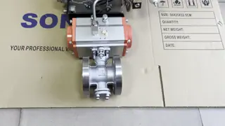 China Double Acting Pneumatic Actuator Valve V Port 2inch 16bar CF8M 2 Way SS304 Carbon Steel Flanged for sale