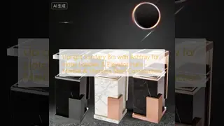 China Freestanding Sanitary Bin with Ashtray for Hotel Lobbies - Marble & Stainless Steel Construction for sale