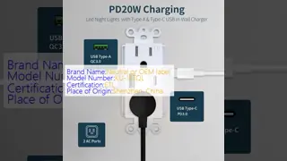 Fast Charge USB Outlet w/ Night Light