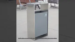 Outdoor Sanitation Trash Can, Stainless Steel Litter Bin – Suitable for Schools, Streets, Residential Areas, Parks, Squares & Commercial Outdoor Use