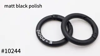 26mm Matt Black Polish Round Carabiner Ring 10244